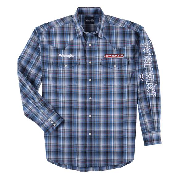 Wrangler | Shirts | New Wrangler Mens Pbr Logo Long Sleeve Western ...